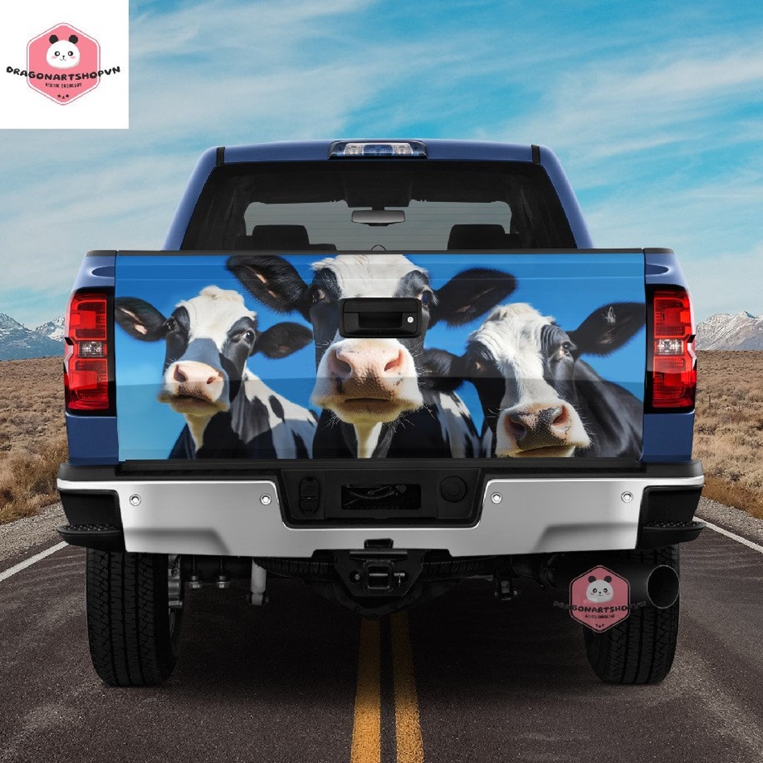 Dairy Cow Tailgate Wrap, Funny Dairy Cow Decal for Car, Dairy Cow ...