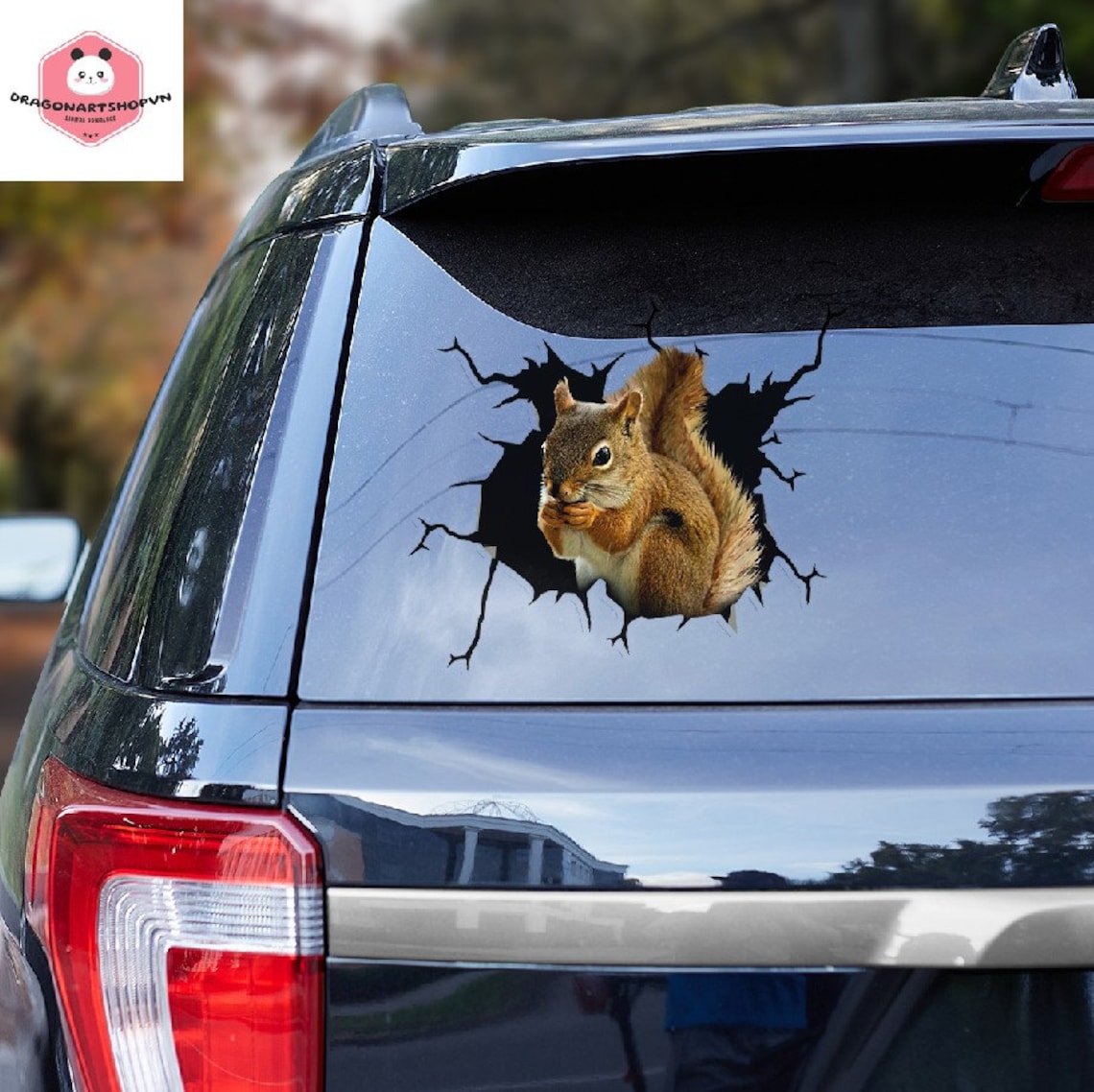 Squirrel Vinyl Decal for Car, Squirrel Bumper Sticker, Animals Vinyl ...