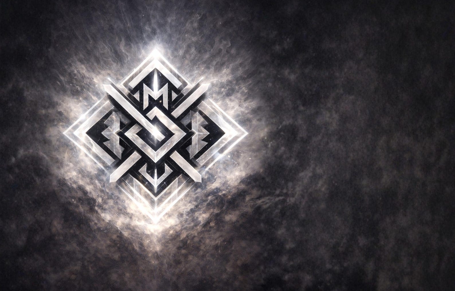 Digital Abstract Rune Bindrune Wall Art – Symbol of Strength ...