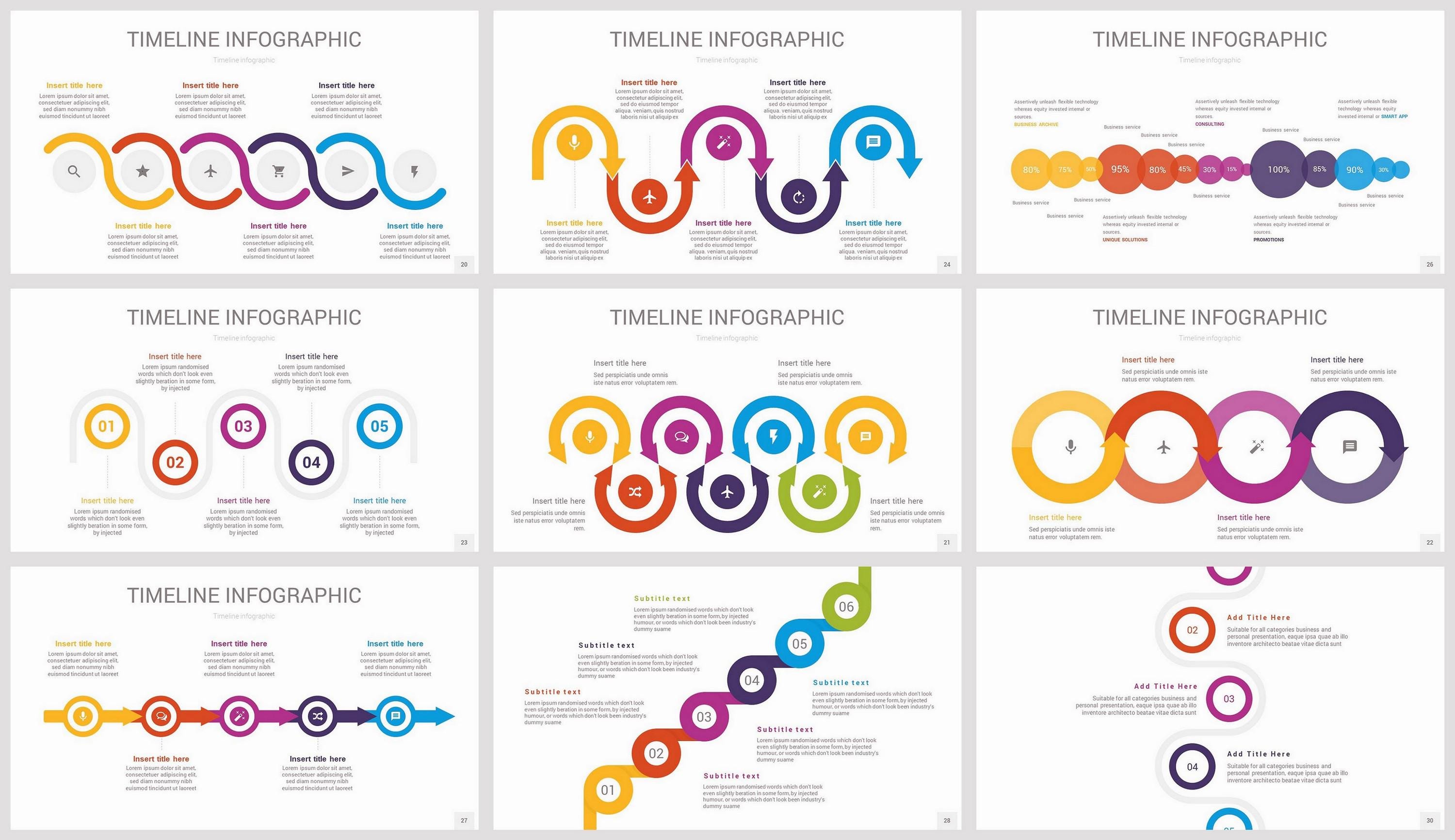 Customized Timeline Powerpoint Slides, Powerpoint Template Minimalist ...