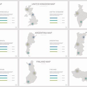 Customized Editable Map Powerpoint Template, World Map Powerpoint Fully ...