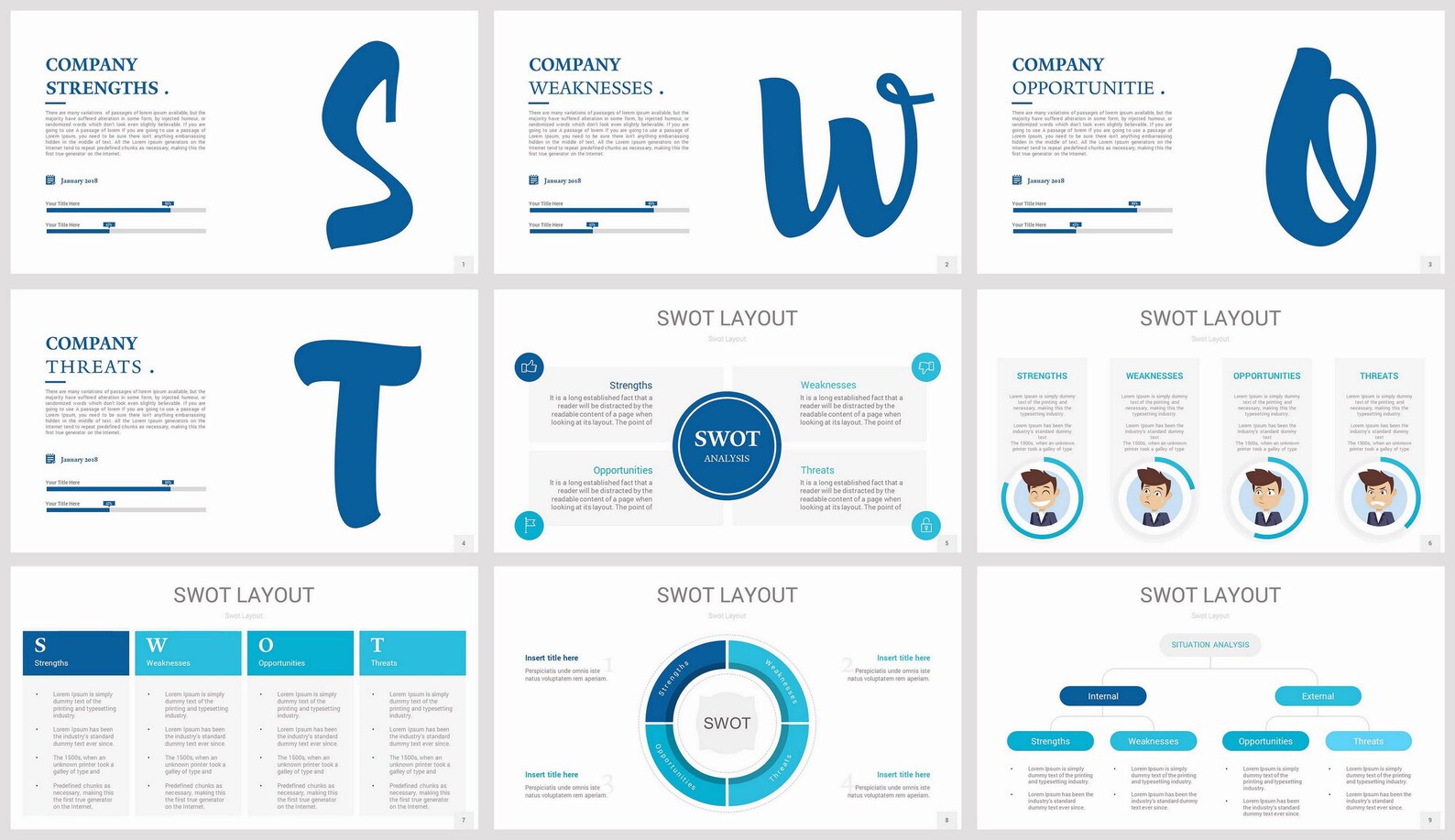 Customized SWOT Analysis Templates, Swot Layout Infographics, SWOT ...