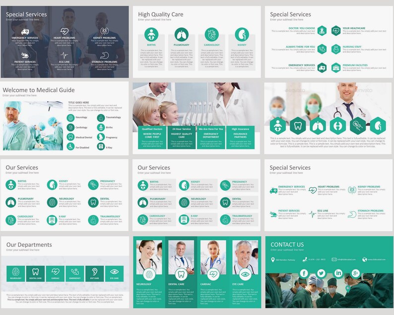 Customized Medical Powerpoint Template, Nursing Presentation Template ...