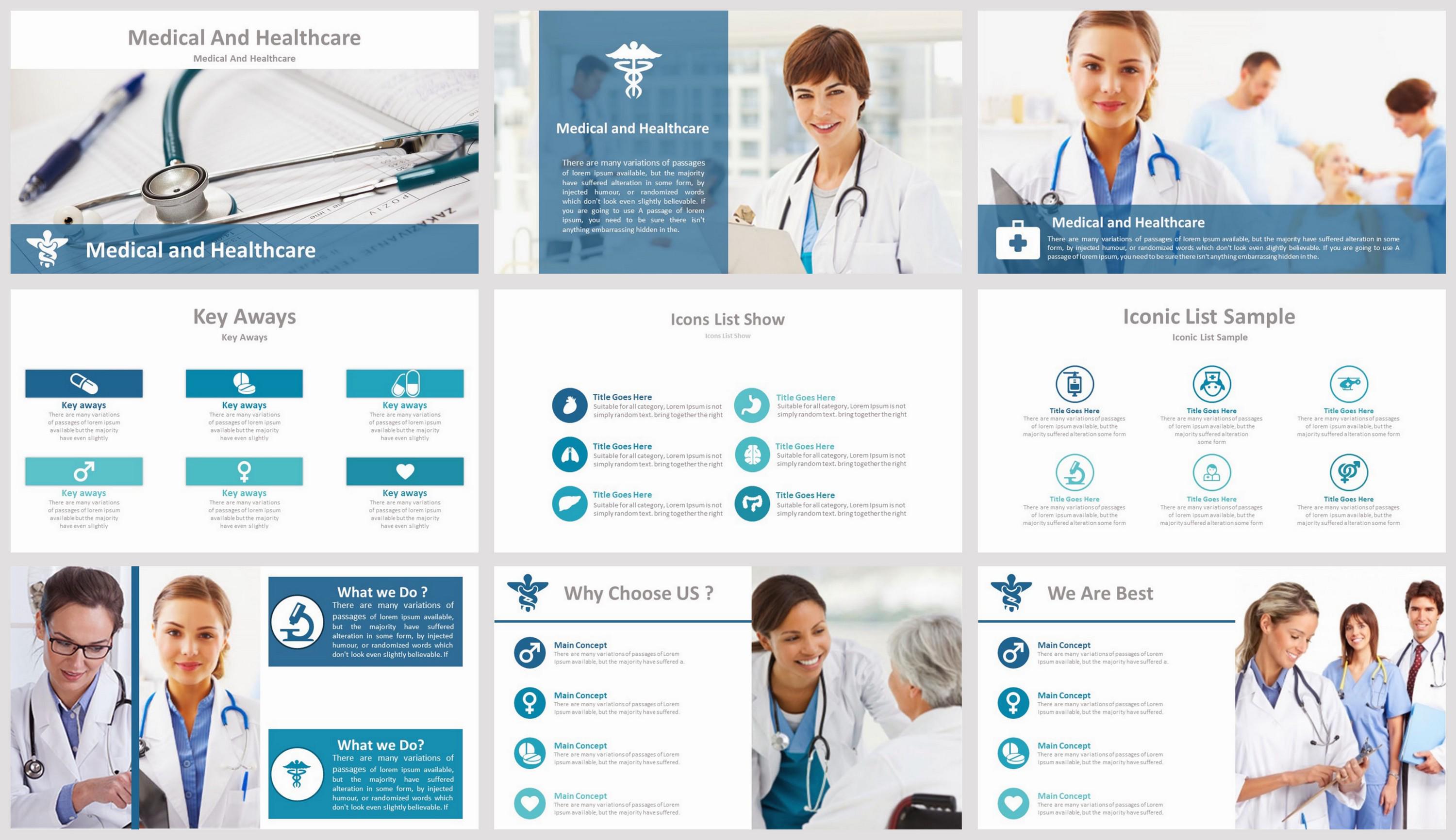Customized Medical Powerpoint Template, Nursing Presentation Template ...