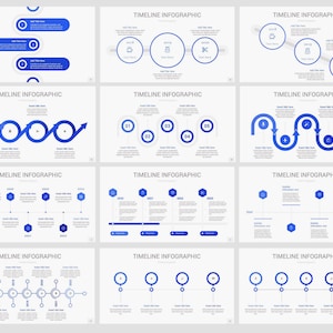 Customized Timeline Blue Powerpoint Slides, Powerpoint Template ...