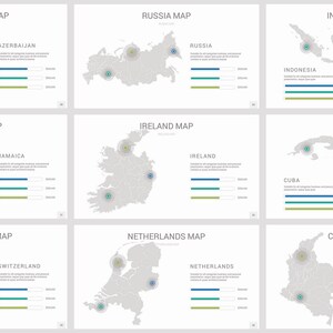 Customized Editable Map Powerpoint Template, World Map Powerpoint Fully ...