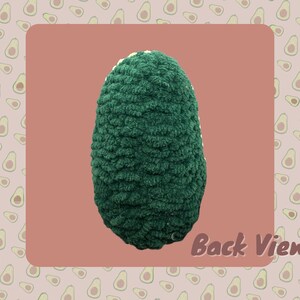 Avocado Plush Crocheted Handmade- Adorable Amigurumi Fruit Toy, Perfect ...