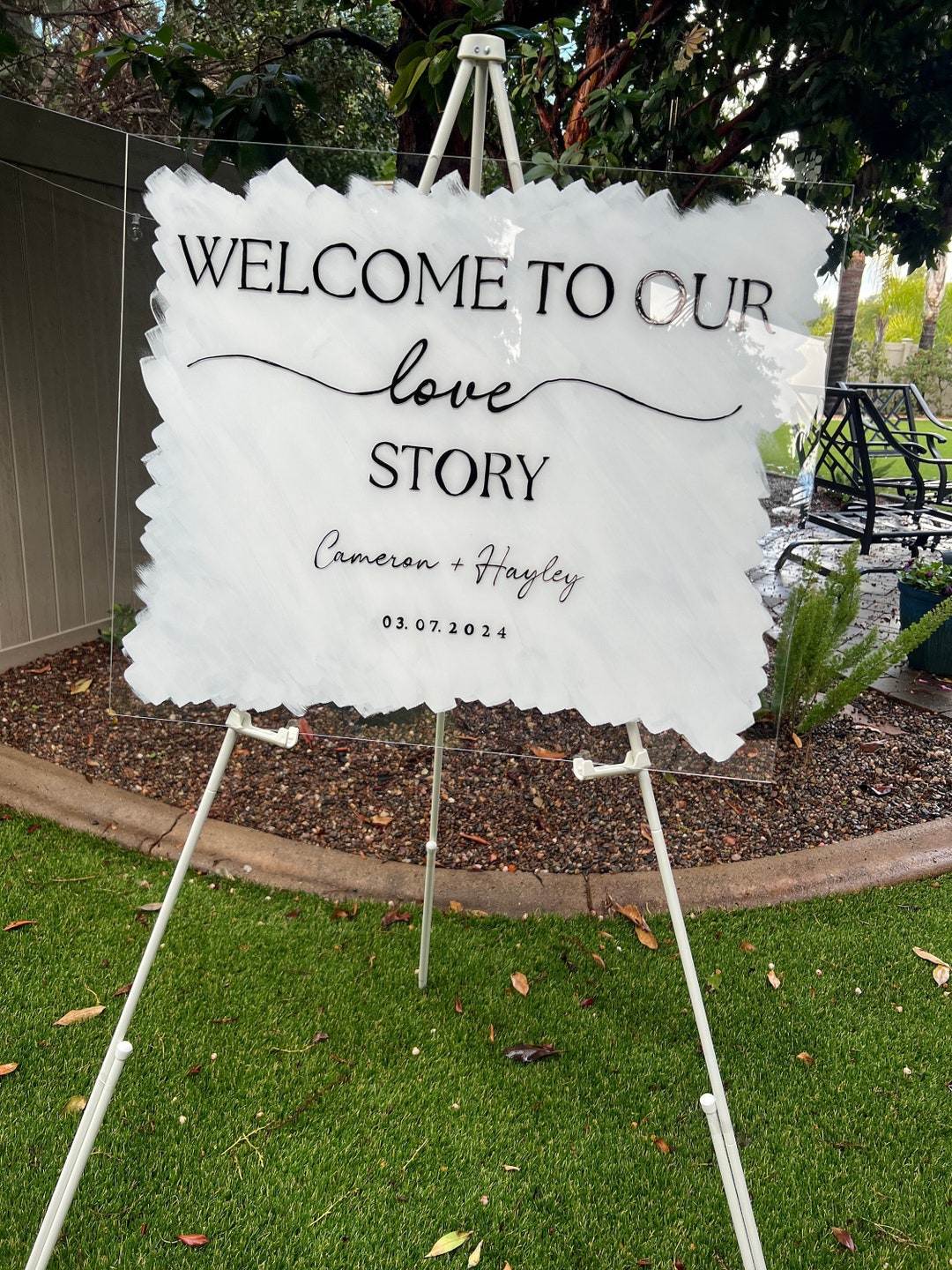 Custom Acrylic Sign for Weddings or Baby Showers - Etsy