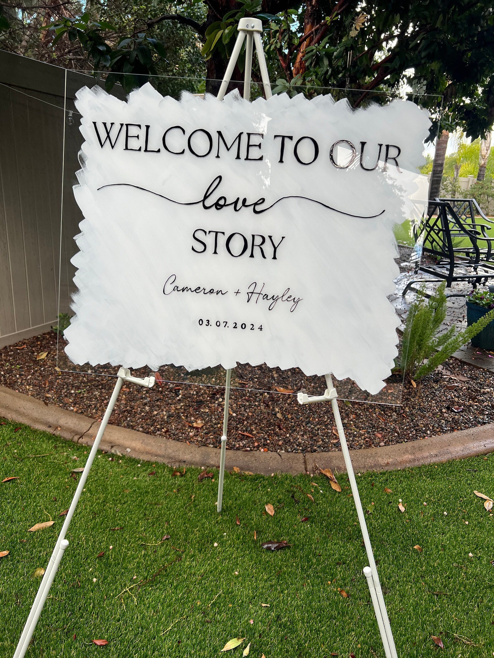 Custom Acrylic Sign for Weddings or Baby Showers - Etsy