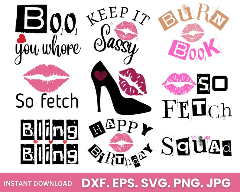 Mean Girls SVG Bundle, Sassy Movie Quotes (instant Download) - Etsy