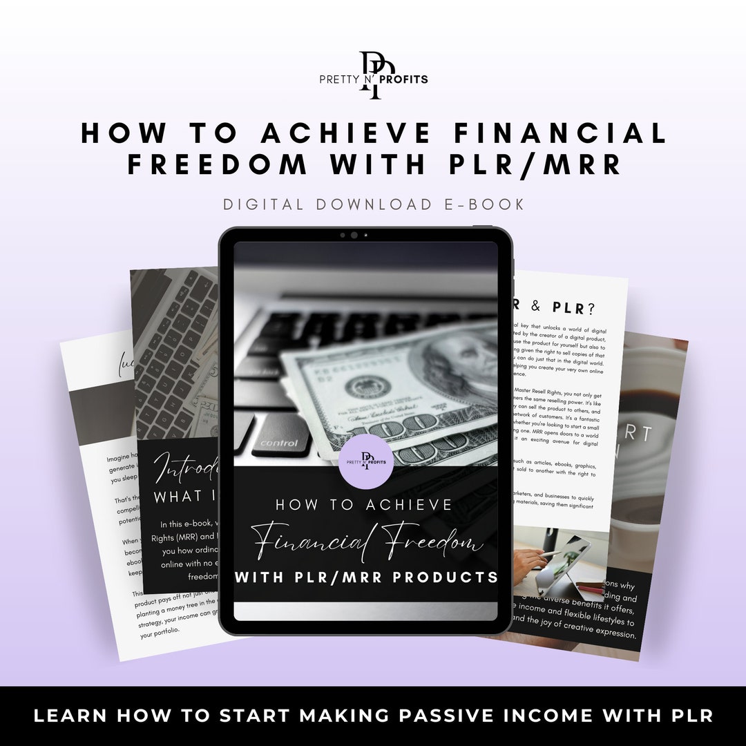 How to Achieve Financial Freedom With PLR and MRR E Book - Etsy