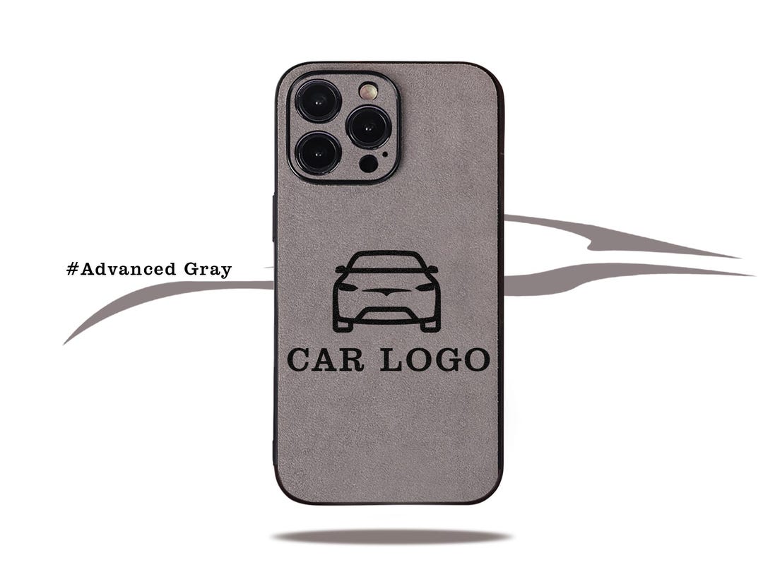 Custom Car Logo Alcantara iPhone 17 Case: Monogram Initials - Etsy