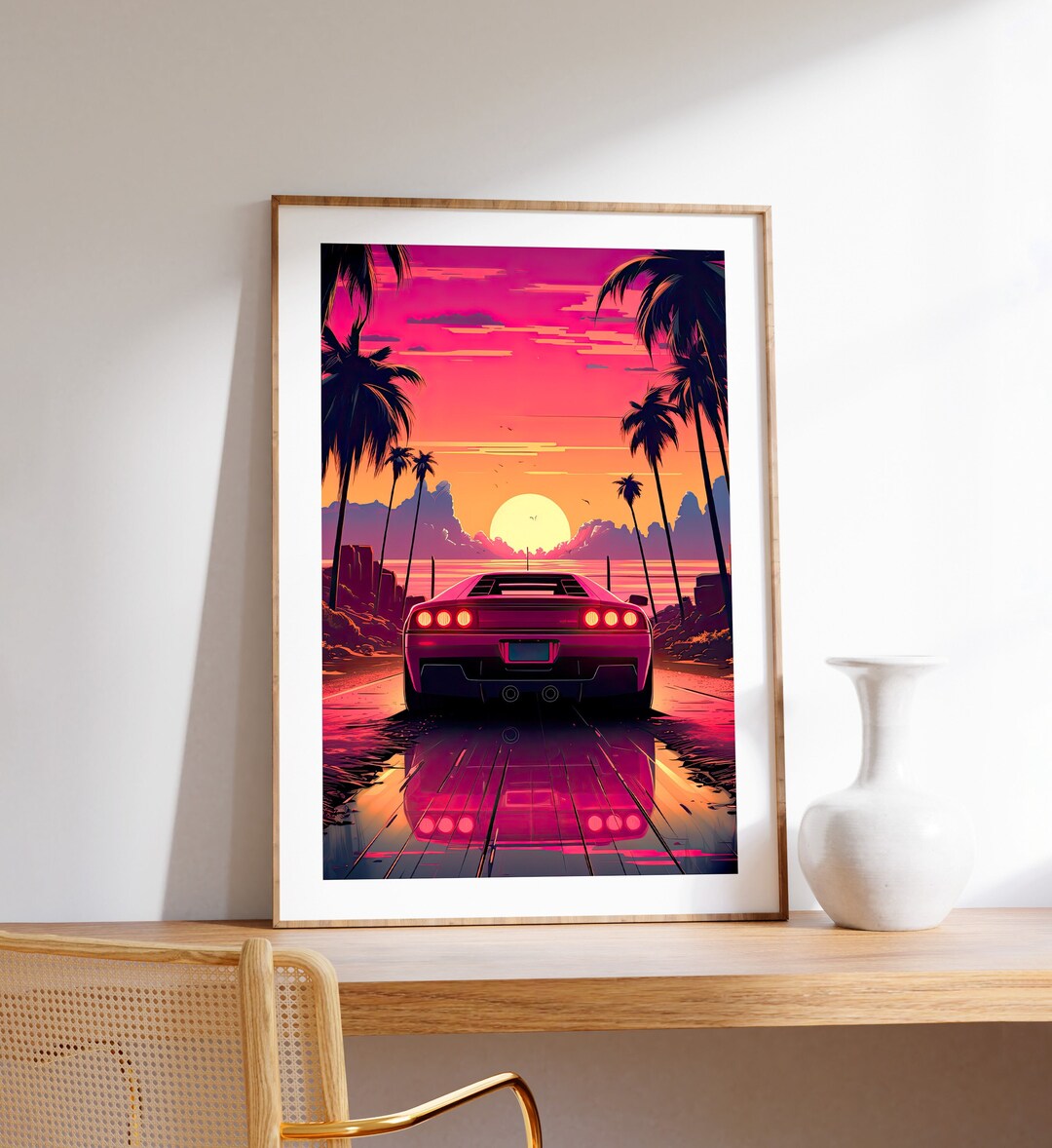 Retro Style Wall Art, 80s Theme Poster, Neon 80s Aesthetic Print, Retro ...