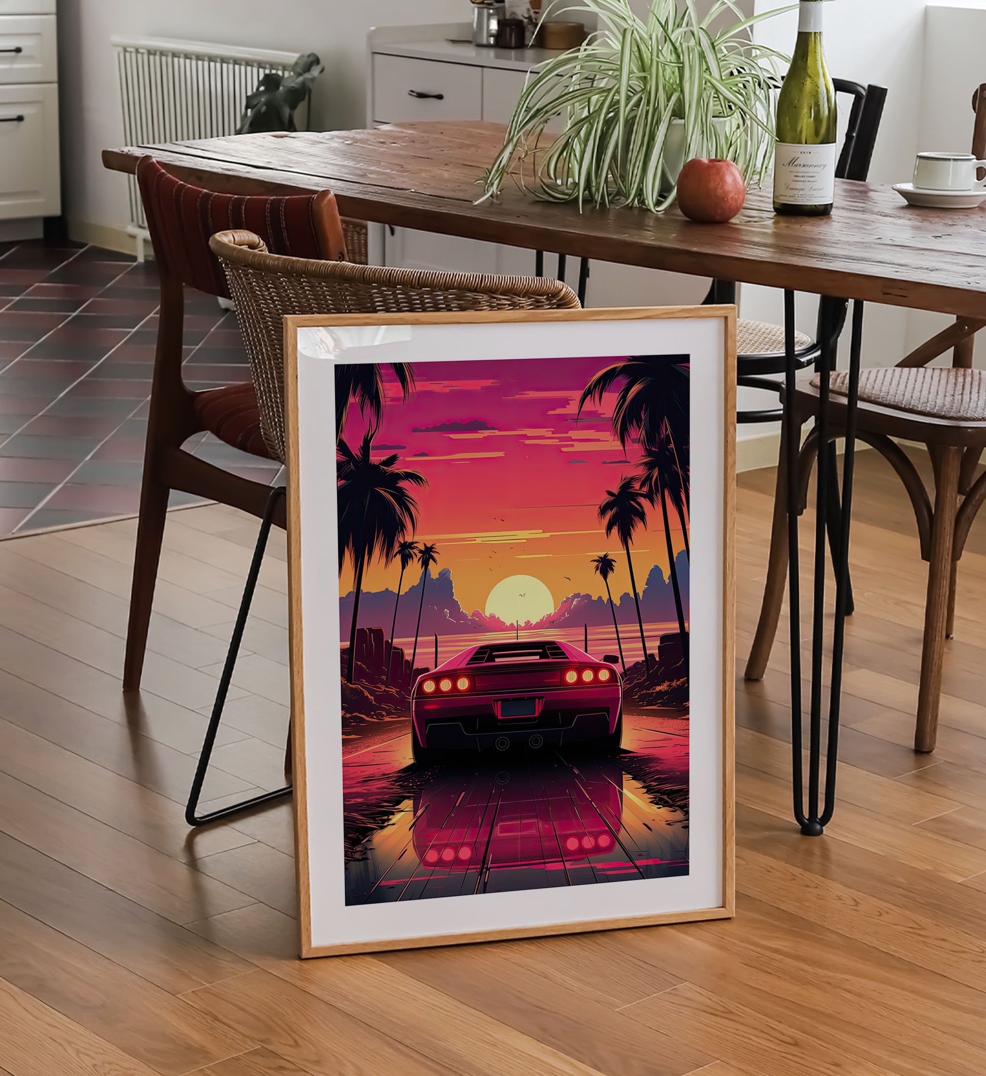 Retro Style Wall Art, 80s Theme Poster, Neon 80s Aesthetic Print, Retro ...