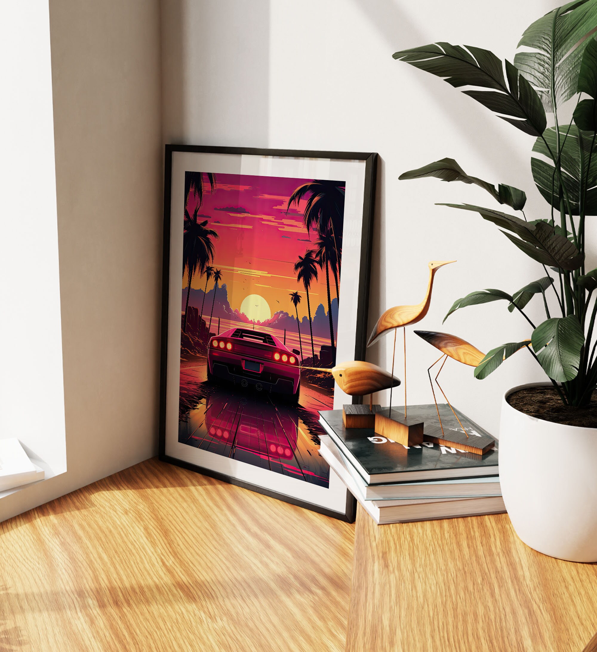 Retro Style Wall Art, 80s Theme Poster, Neon 80s Aesthetic Print, Retro ...