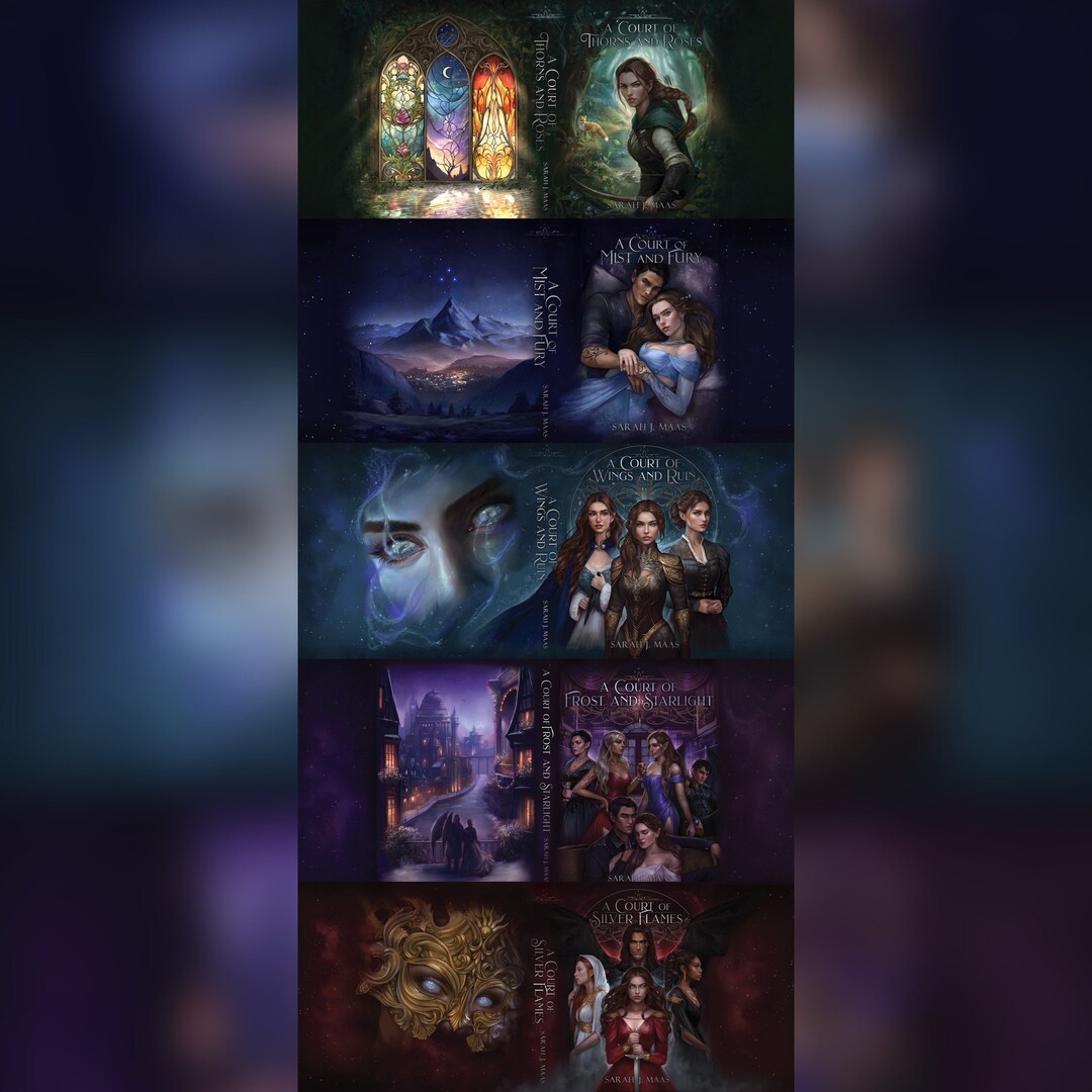 A Court of Thorns and Roses Complete Jackets Set Sarah J Maas, acotar ...