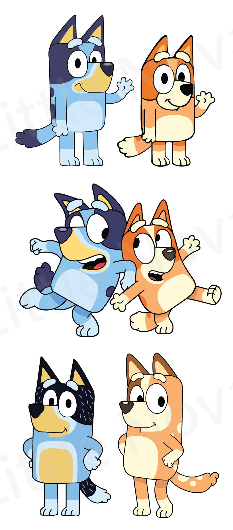 Bluey, Bingo, Mom & Dad PNG, AI, EPS Files - Etsy Canada