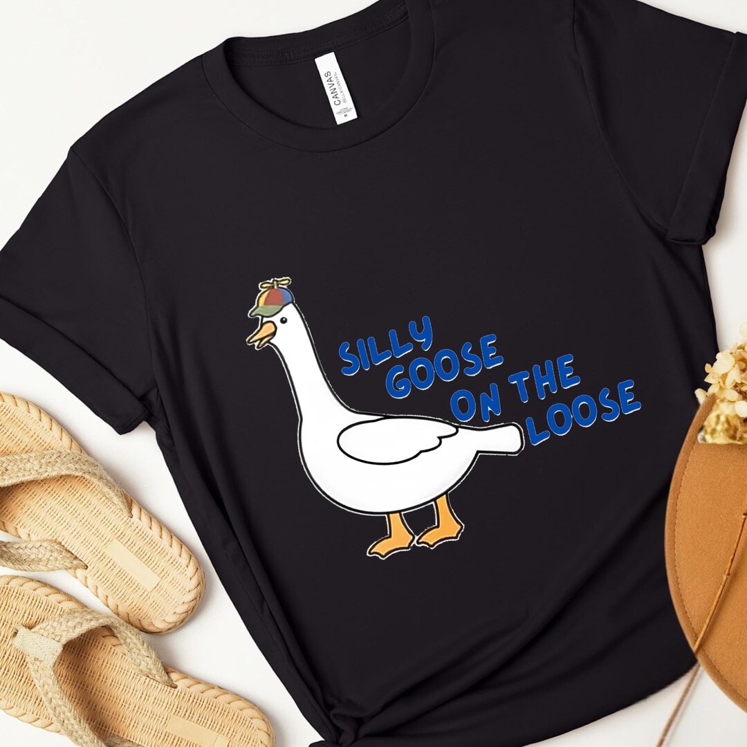 Silly Goose on the Loose Digital Download, Funny Goose Printable Art ...