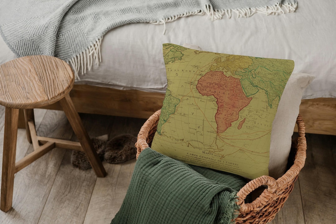 Vintage Old World Map Pillowcase Decorative Throw Cushion Cover Home ...