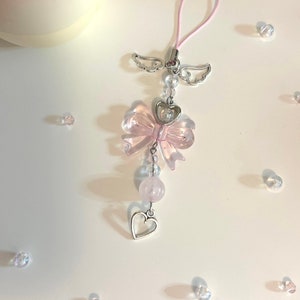 Pink Bow Phonecharm - Etsy