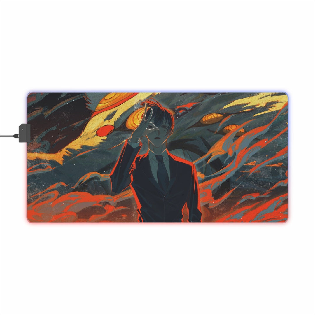 Chainsaw Man LED Mousepad, Anime, Large, Desk Mat, Computer, Chainsaw ...