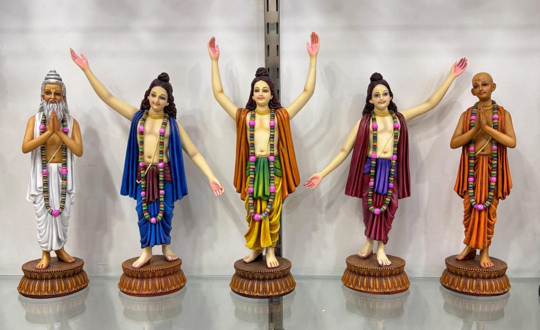 Pancha Tattva Idol Set: 18-inch Resin Deities of Krishna - Etsy