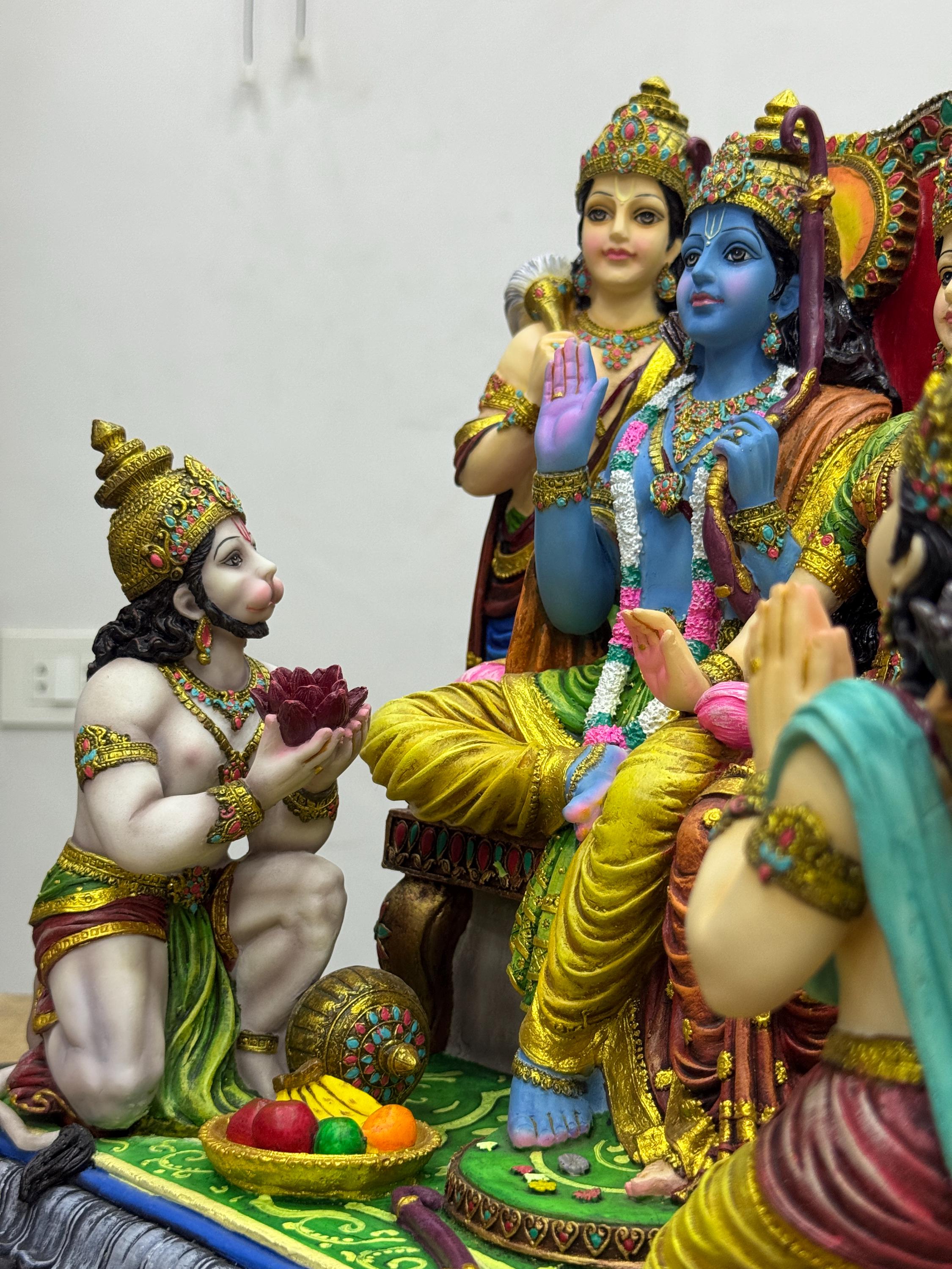 Ram Darbar Idol-rama Family-ram Laxman Hanuman Sita Bharat Shatrughan ...