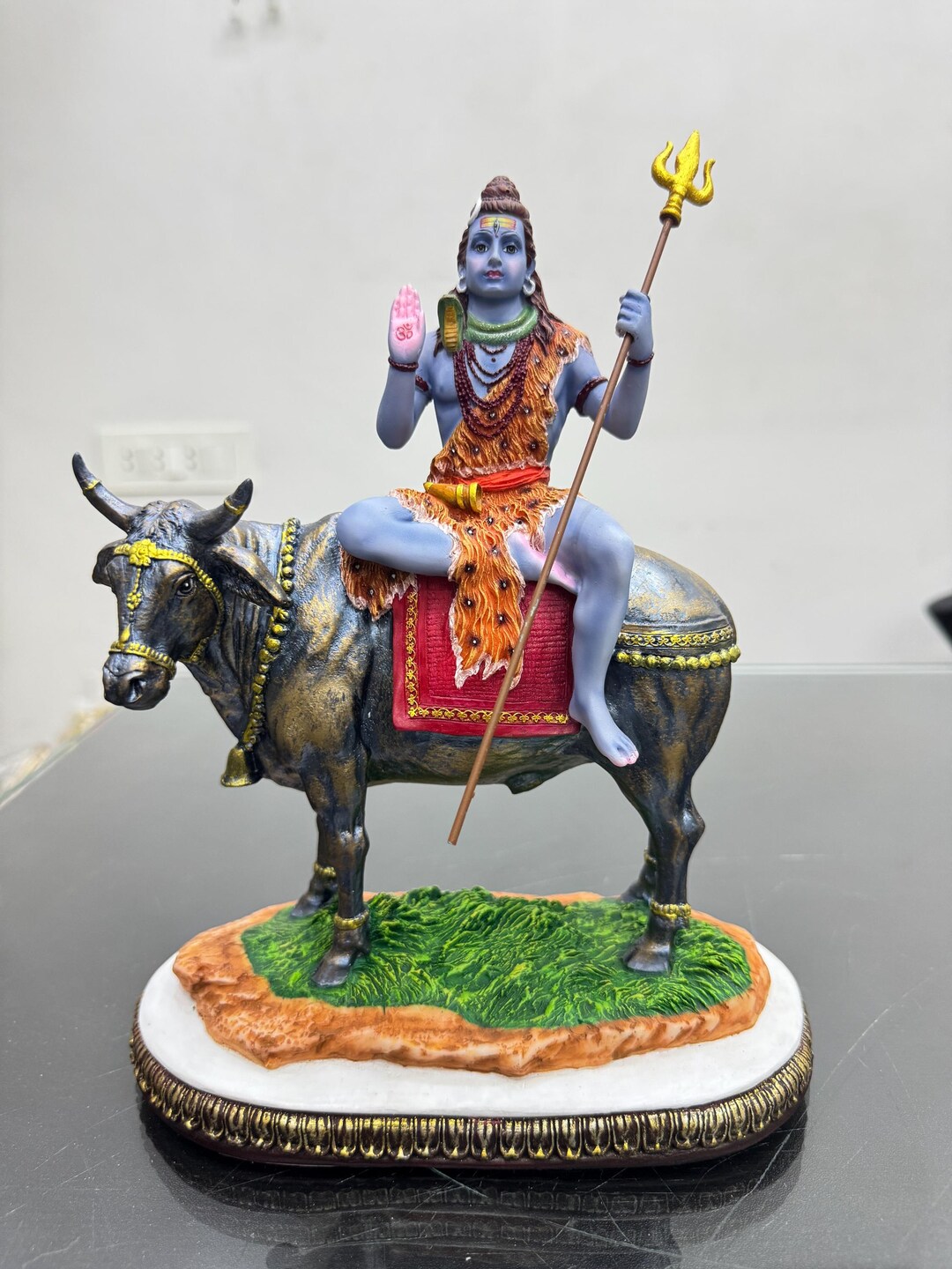 Shiva Idol Sitting on Nandi-shiv Nandi-shankar Idol-height-10 Inches ...