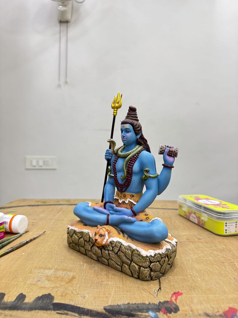 Shiva Idol Sitting Pose-shankar Statue-height-8 Inches-resin ...