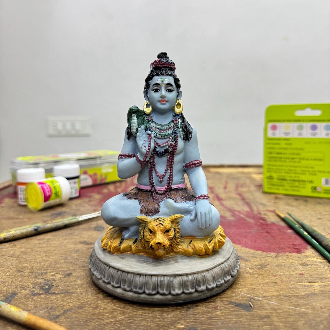 Shiva Idol Sitting Pose-shankar Statue-height-5.5 Inches-resin ...