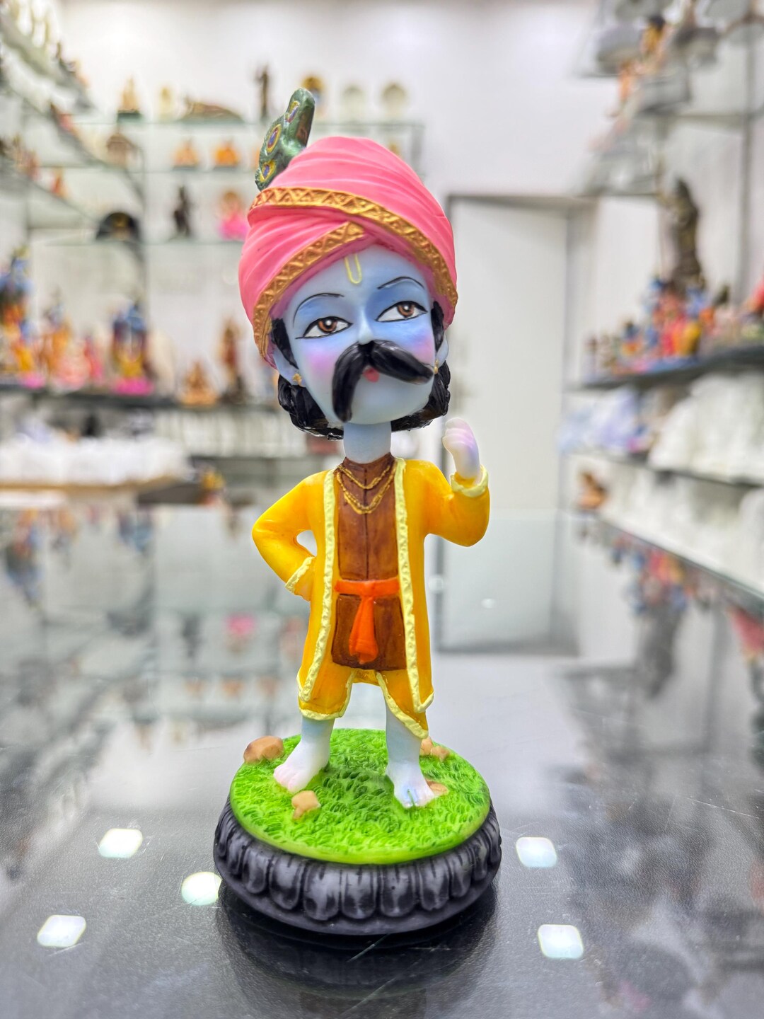 Standing Cartoon Krishna Idol Cosplay Version-handpainted-height-6.5 ...