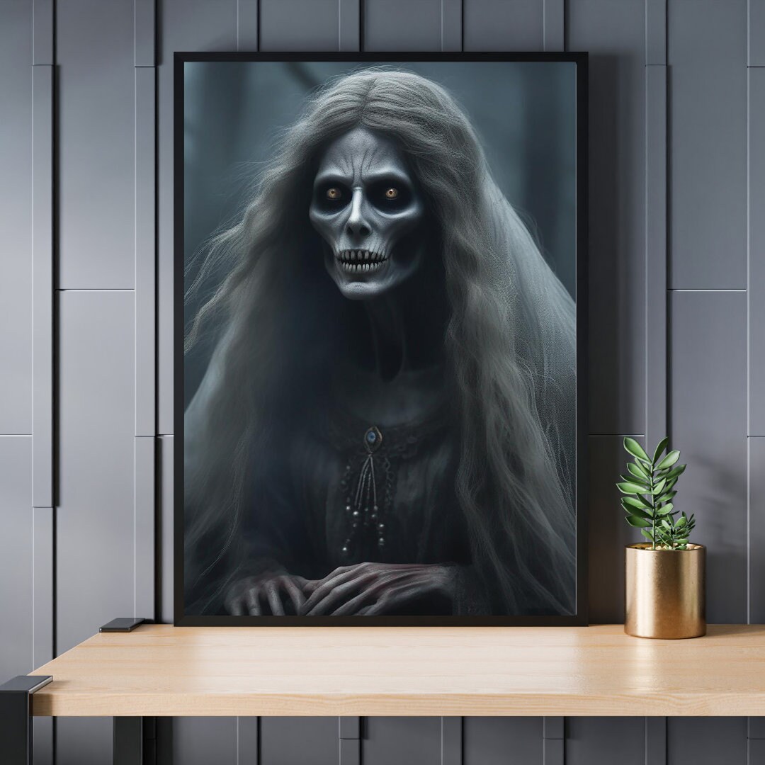 Haunting Echoes Digital Banshee Art Print, Haunted Creature Art ...