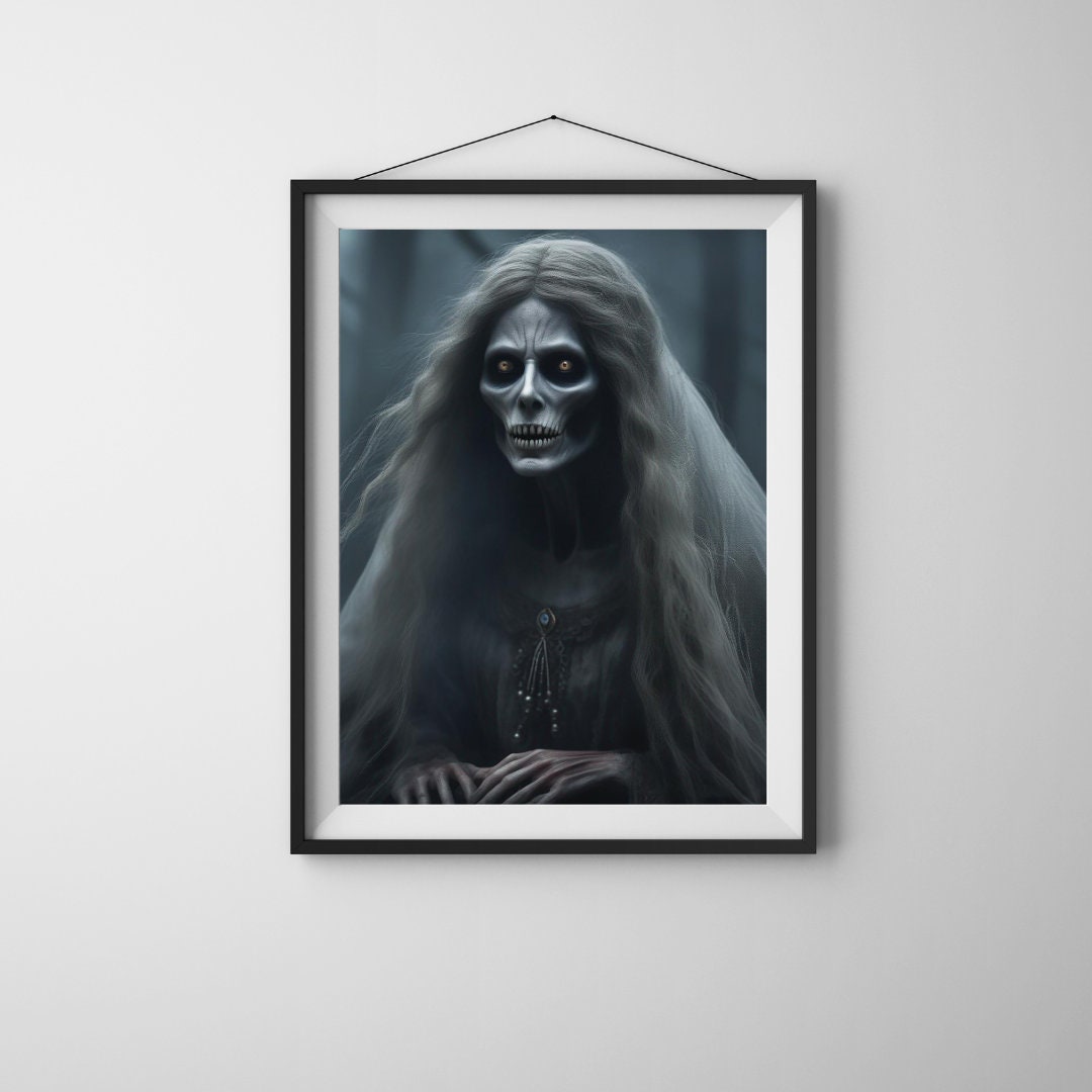 Haunting Echoes - Digital Banshee Art Print, Haunted Creature Art ...