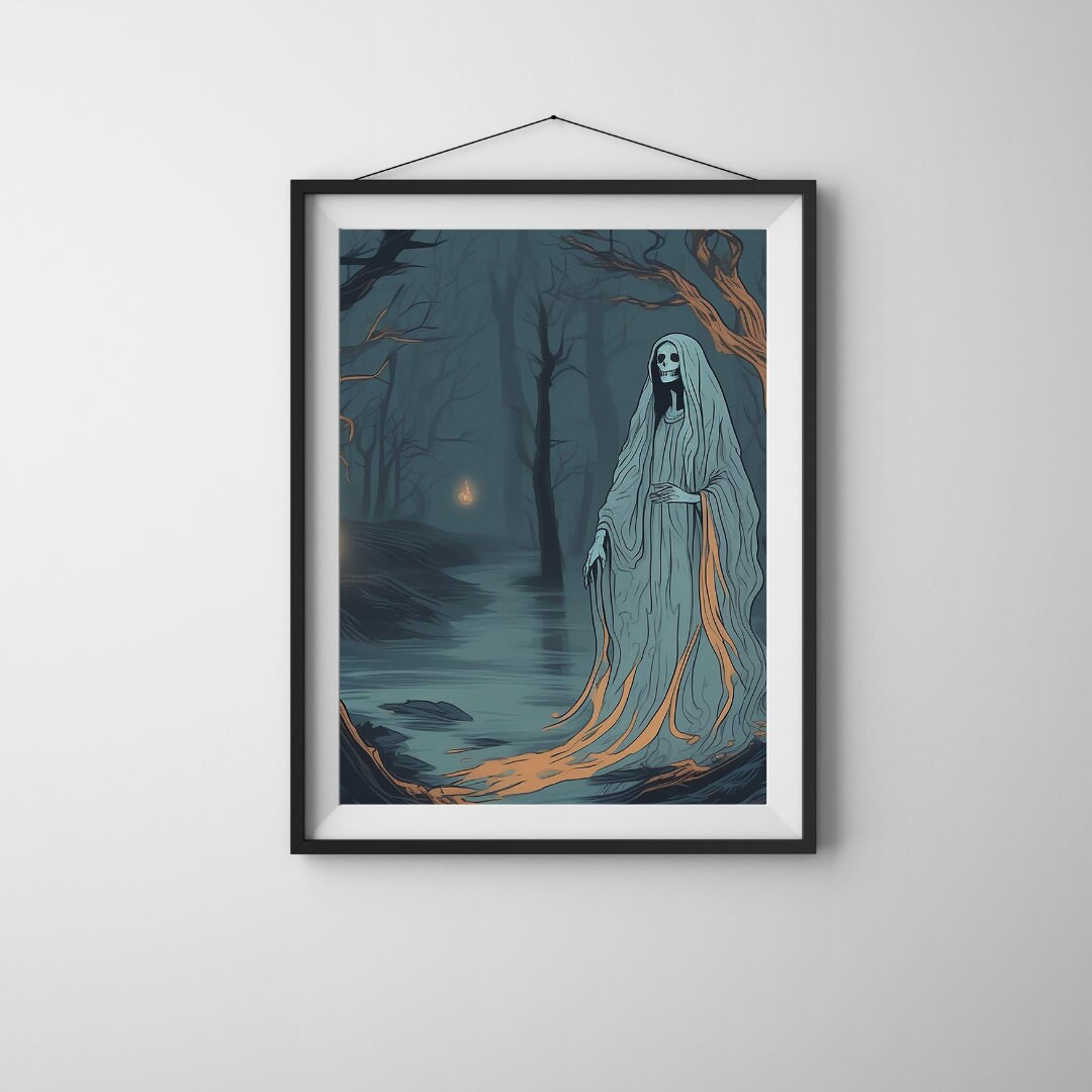 Haunting Echoes Digital Banshee Art Print, Haunted Creature Art ...
