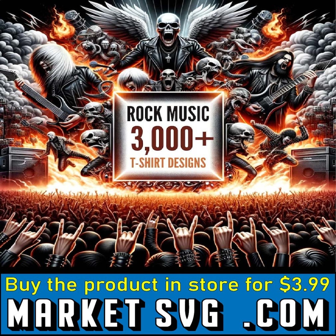 1200 Vintage Rock Band T-shirt Designs Mega Bundle Rock Metal Band T ...
