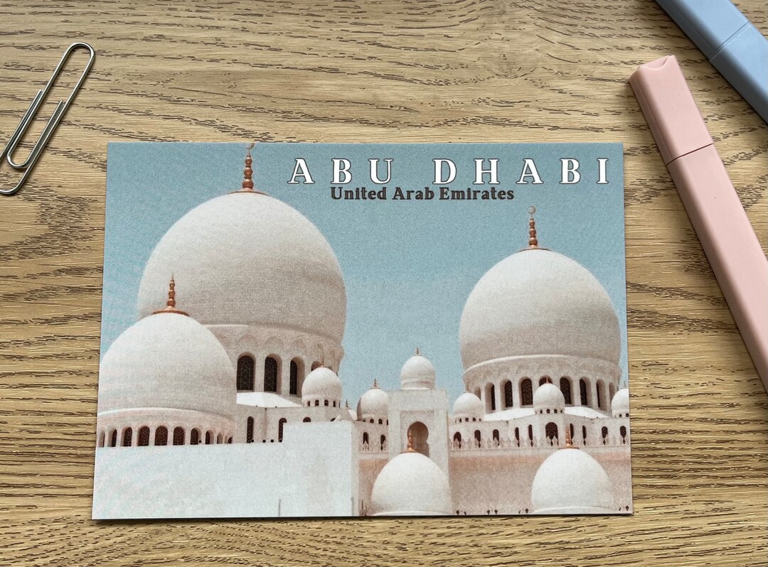 Sheikh Zayed Mosque Postcard: Abu Dhabi Fine Art Print - Etsy