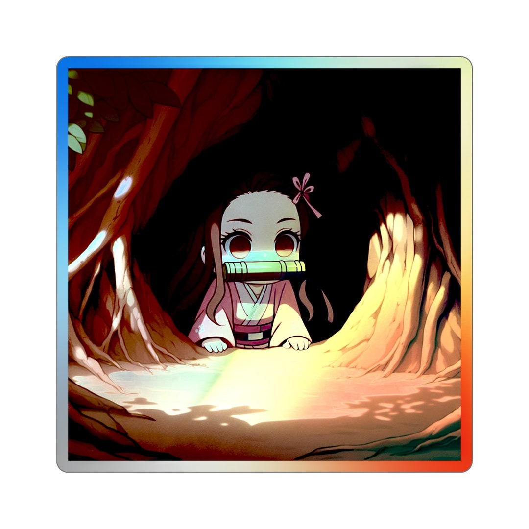 Demon Slayer Nezuko's Sun Hidey Hole Holographic Stickers - Etsy