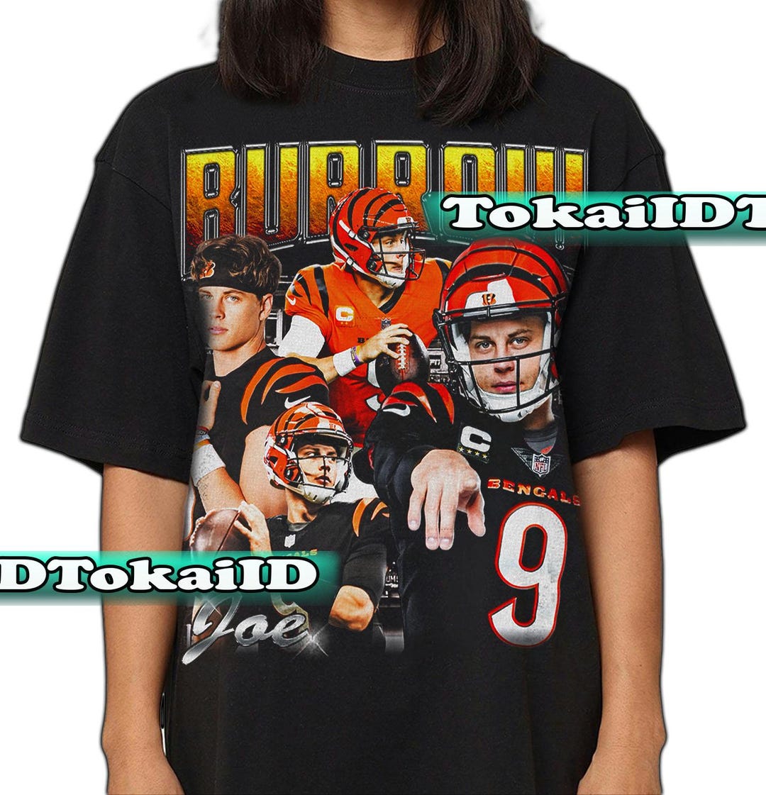 Retro 90s Burrow Shirt Quarterback Homage Retro Classic Graphic Tee ...