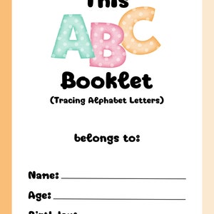 My ABC Tracing Booklet - Etsy