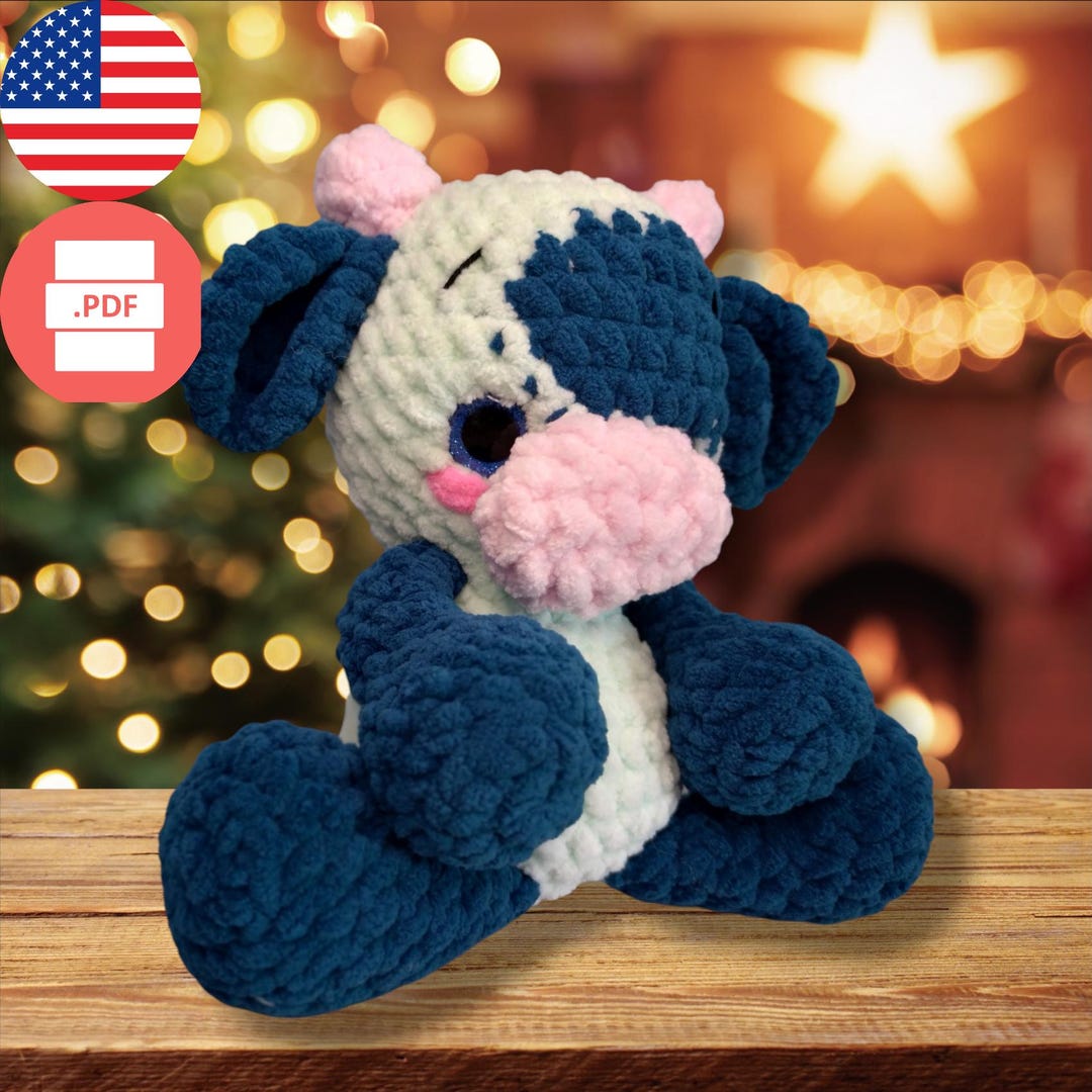Amigurumi Cow Crochet PATTERN PDF Low Sew Cute Cow Amigurumi PATTERN ...