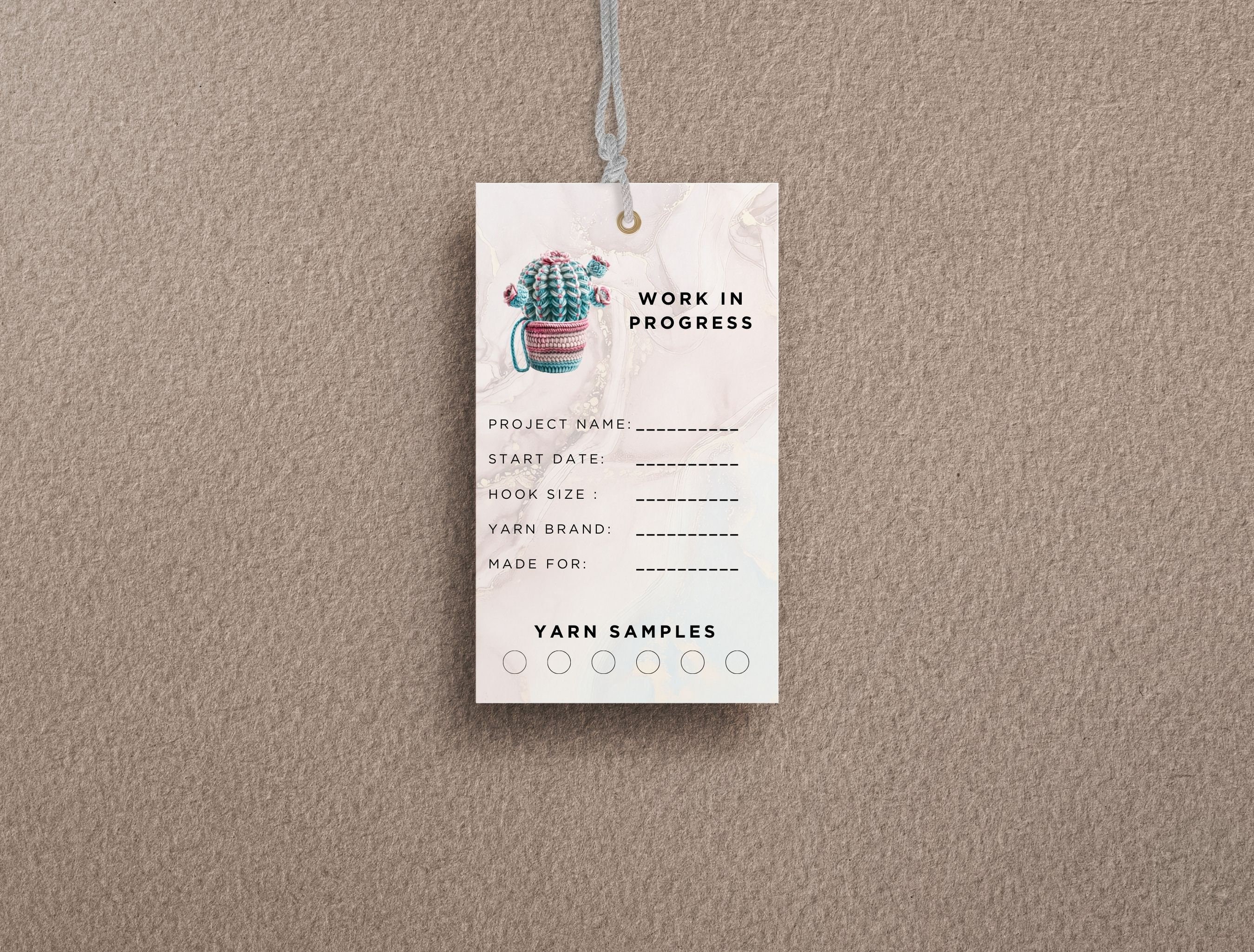 Printable WIP Cards, Crochet and Knitting Work in Progress Cards ...