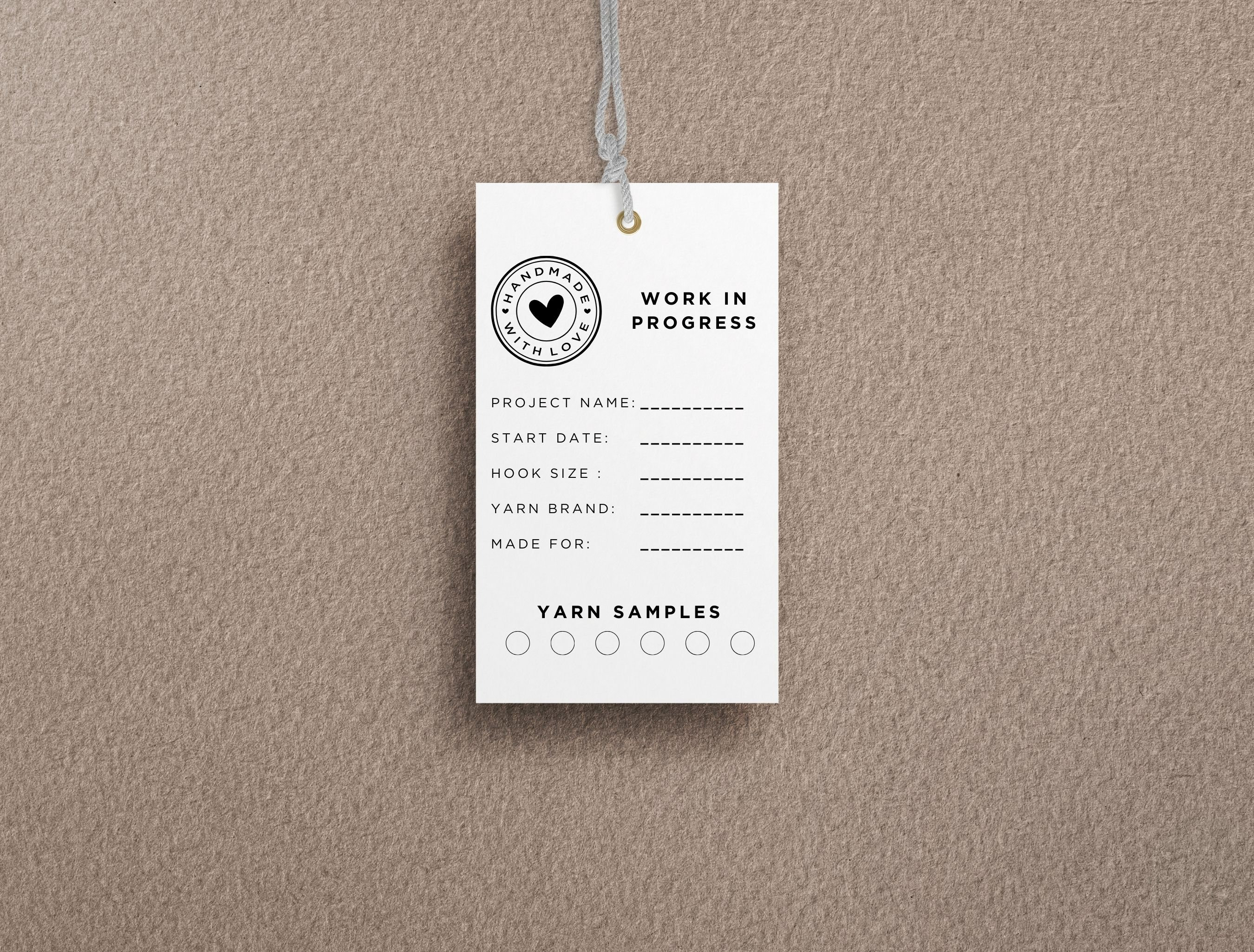 Work in Progress Tags, WIP Cards, Crochet and Knitting Project Tracker ...