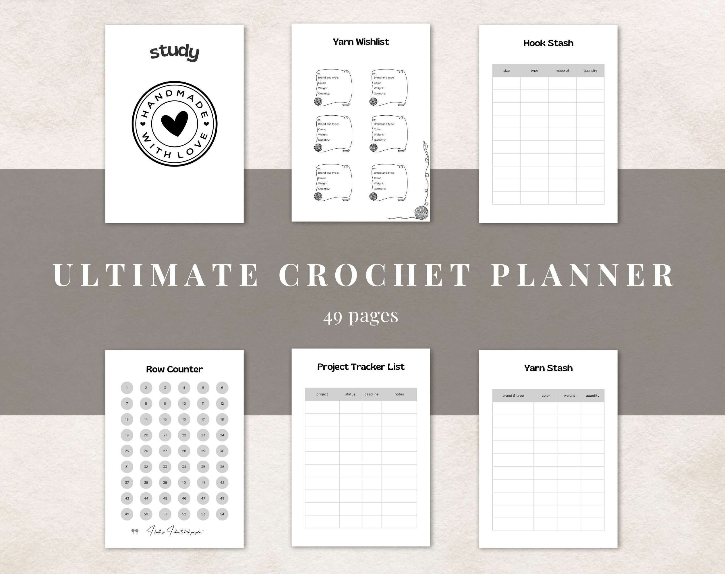 Ultimate Crochet Planner Printable Journal 49 Pages in A4, A5 En US ...