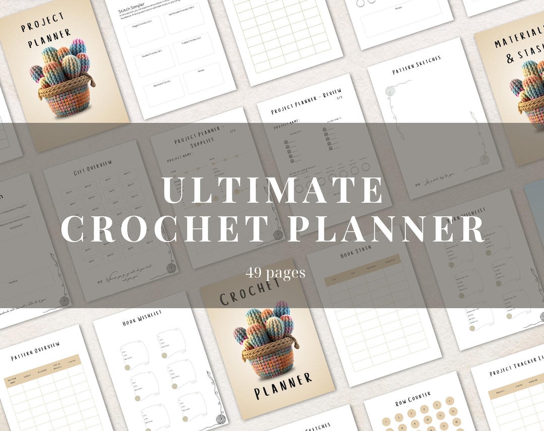 Printable Crochet Project Planner 49 Page PDF to Organize and Track ...