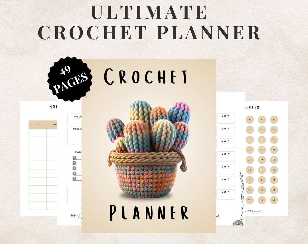 Crochet Planner Printable | Download Project Planner Crochet Journal ...