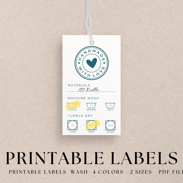 Printable Wash Label - Etsy