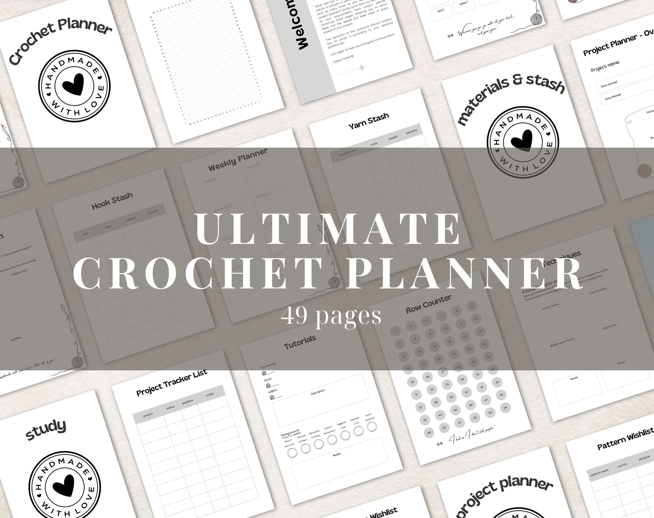 Ultimate Crochet Planner Printable Journal 49 Pages in A4, A5 En US ...