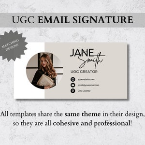 UGC Template Package: Portfolio, Rate Card, Invoice, Email Signature ...