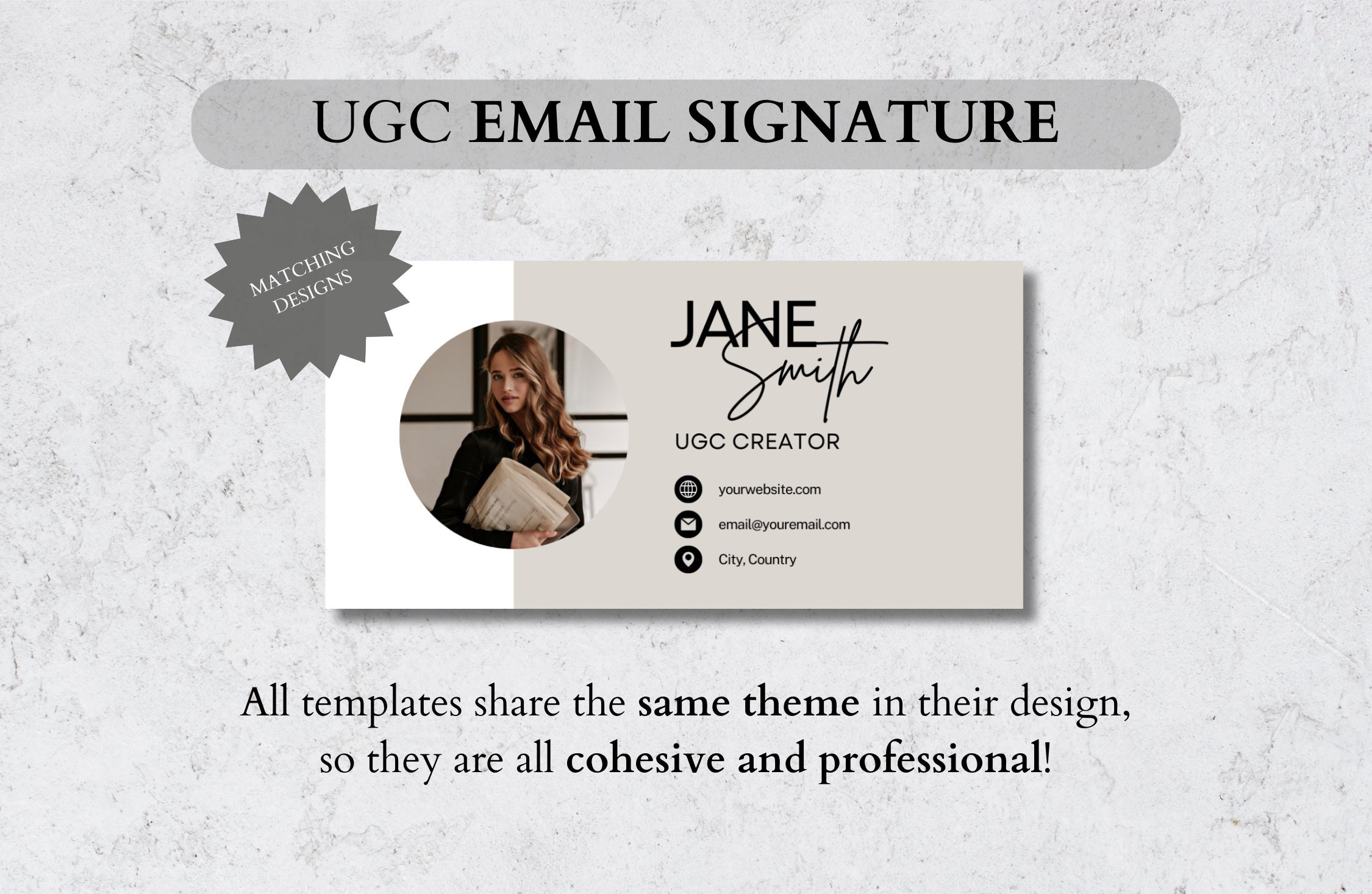 UGC Template Package: Portfolio, Rate Card, Invoice, Email Signature ...