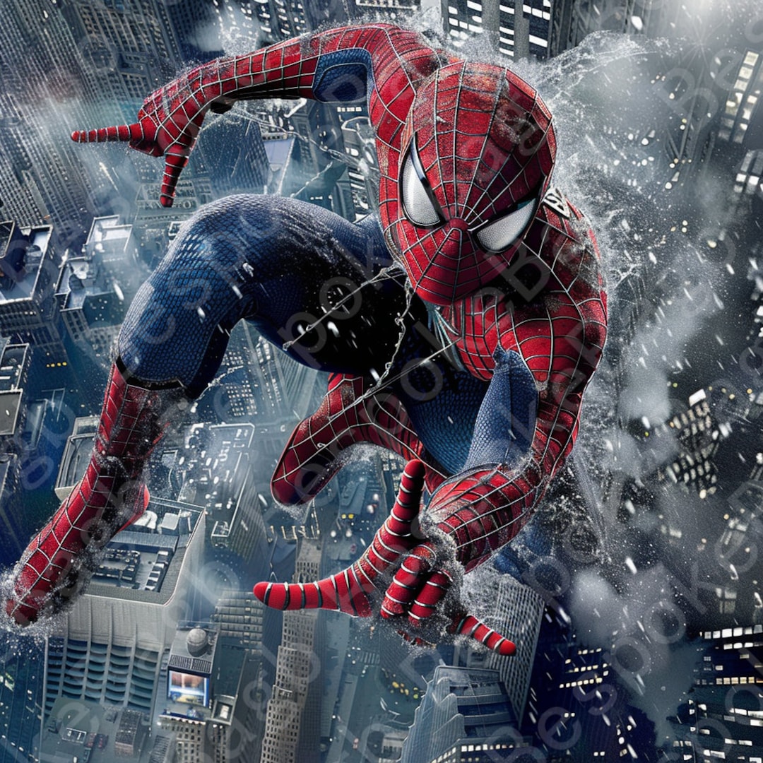 2 Spiderman Splash and Watercolor Digital Design PNG File for ...